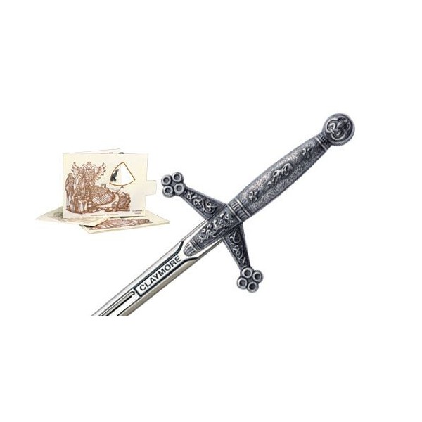 Mini Scottish Claymore Sword Silver